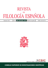 Revista de filología española : XCII, 2, 2012 - CSIC, Consejo Superior ...